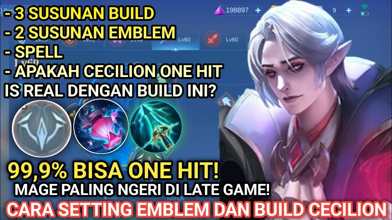 SKY PIERCER CECILION! SET BUILD CECILION TERSAKIT 2024 ONE HIT! EMBLEM CECILION PALING SAKIT ...