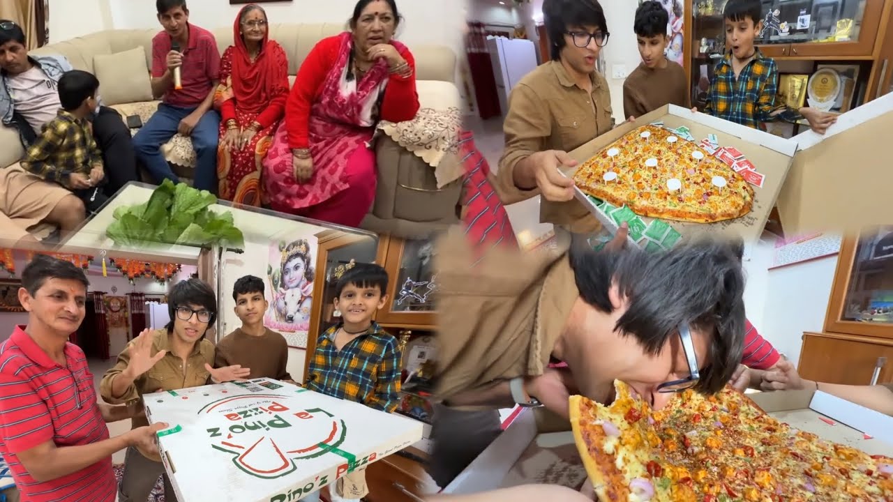 Etna Bada Pizza Slice 😍 Kha Liya || sourav joshi vlogs - YouTube