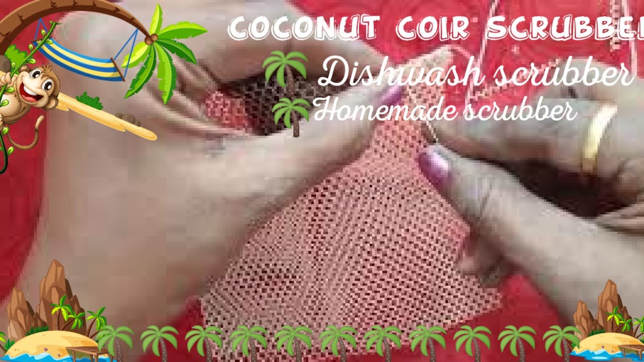 Scrubber|homemade natural dishwash scrubber|coconut coir scrubber ...