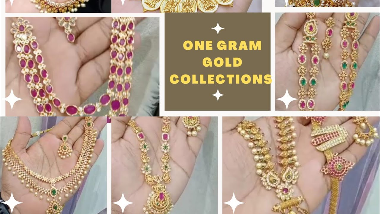 One gram gold collections with price - YouTube