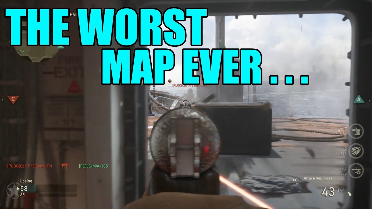 The Worst Map Ever - Call of Duty: WW2 - YouTube