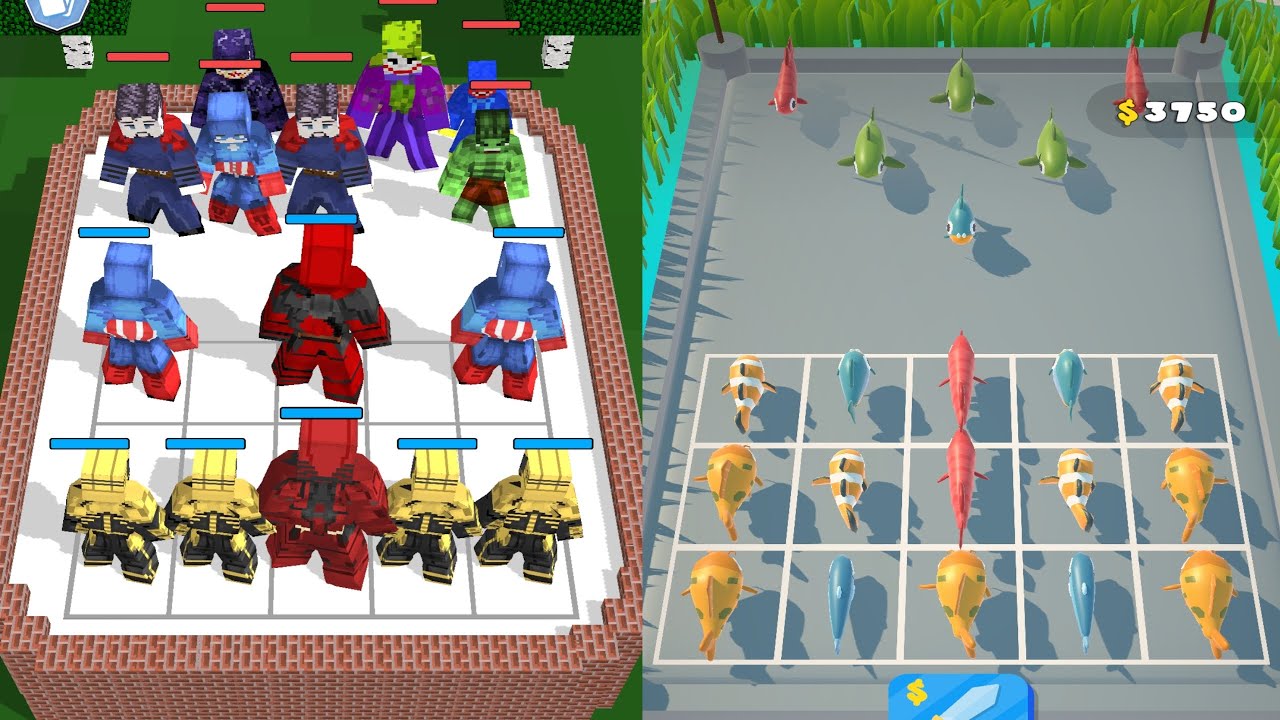 MERGE FISH😺FISH MERGER VS MERGE CRAFTING BATTLE 😺HERO CRAFT NEW ...