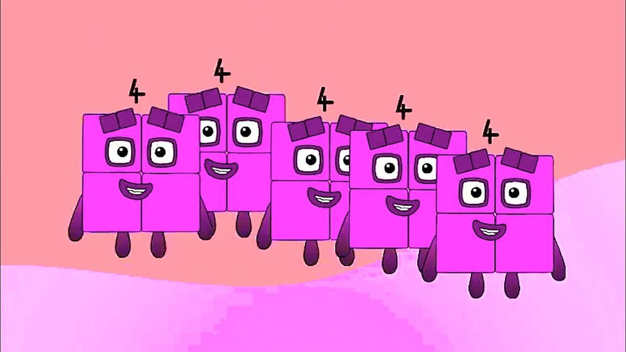 Numberblocks but only four new intro song - YouTube