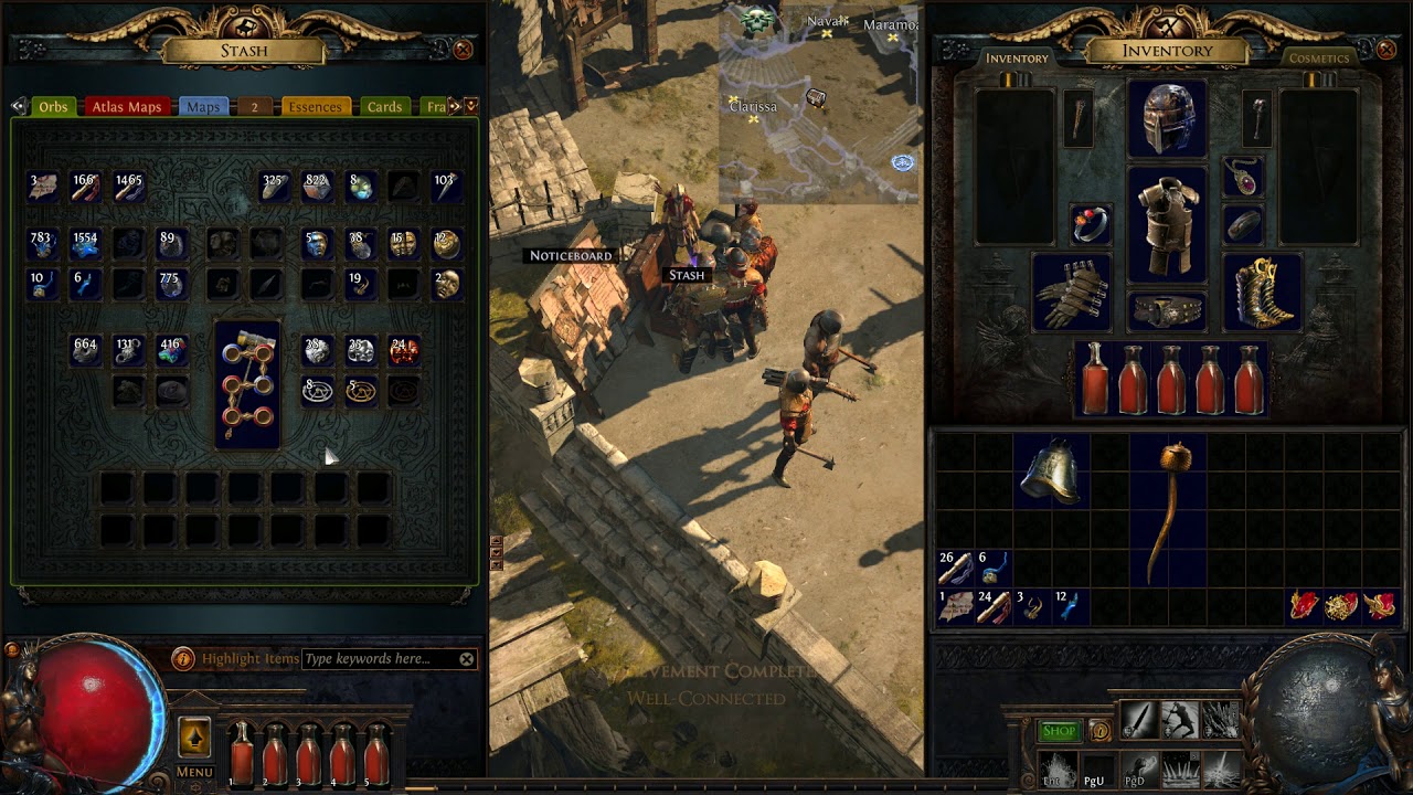 Path of Exile: Very lucky instant craft of 6 connected red sockets ...