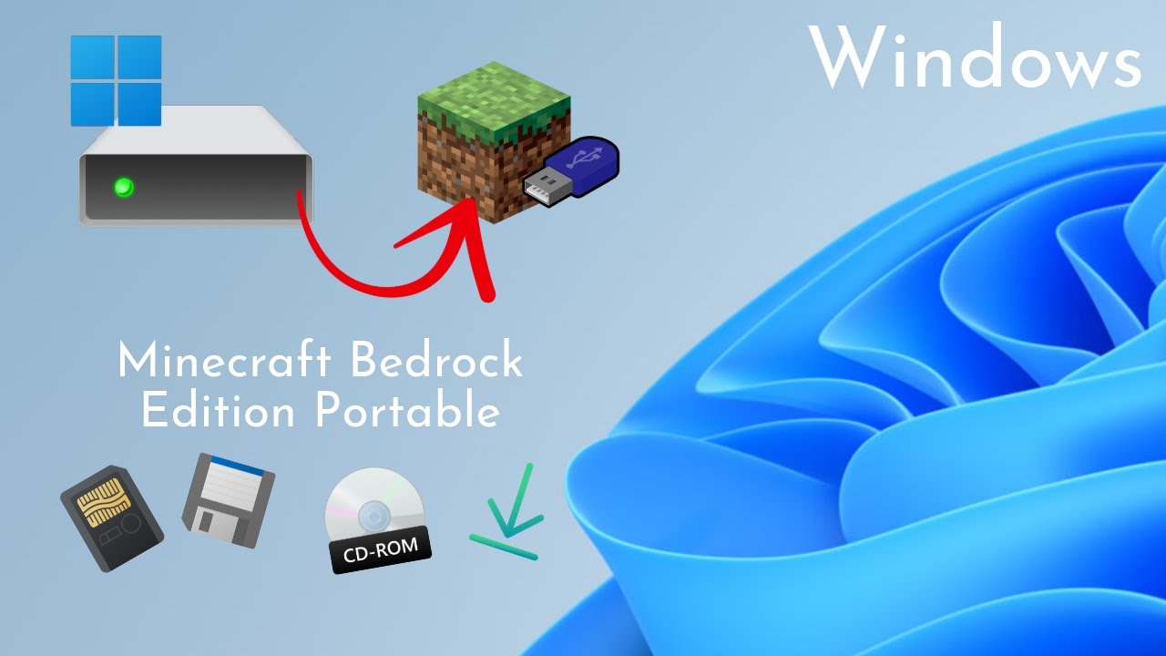 Minecraft Bedrock Portable Windows - YouTube