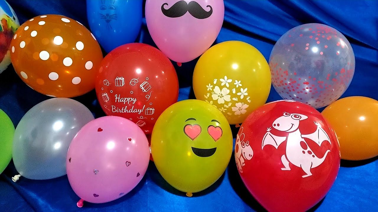 FUN BIRTHDAY BALLOONS POP PART 5!!! - YouTube