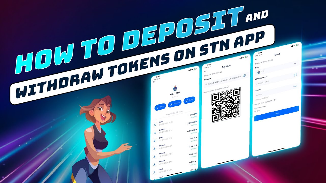 How to Deposit and Withdraw Tokens on STN App | Stretch To Earn - YouTube