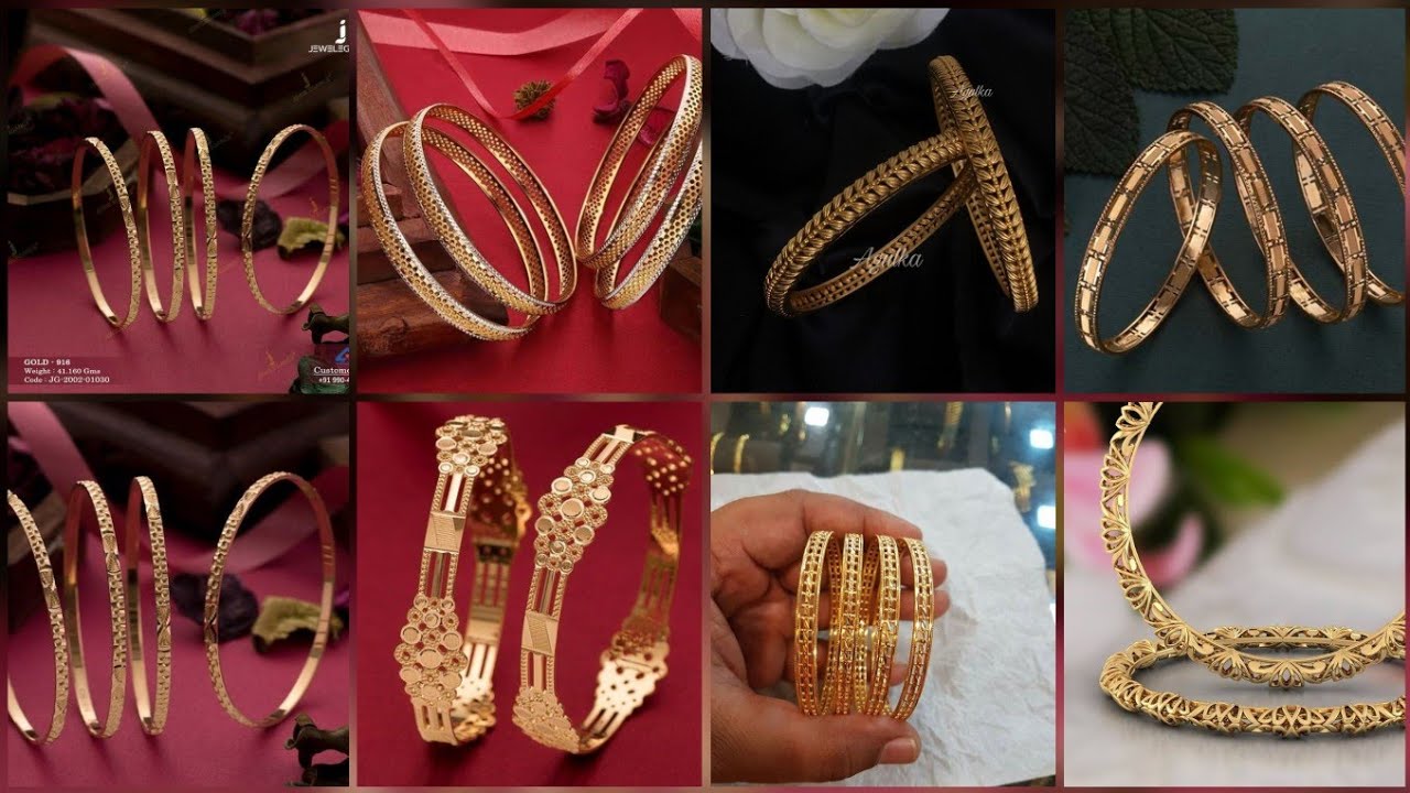 Latest Gold Bangles Designs/Latest Gold Bangles Set/Latest Gold Churi ...