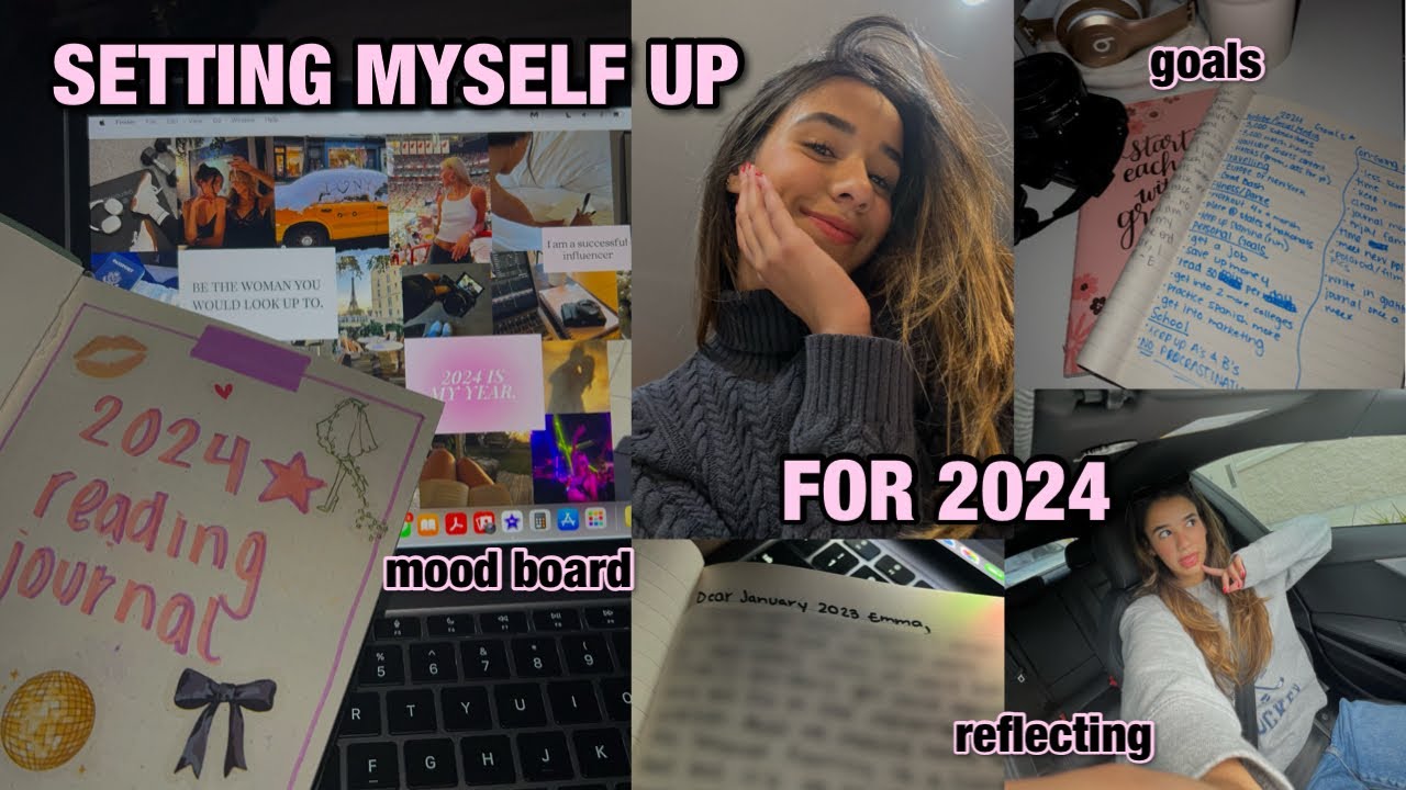 SETTING MYSELF UP FOR THE NEW YEAR🥂🪩 | mood board, journaling, goals ...