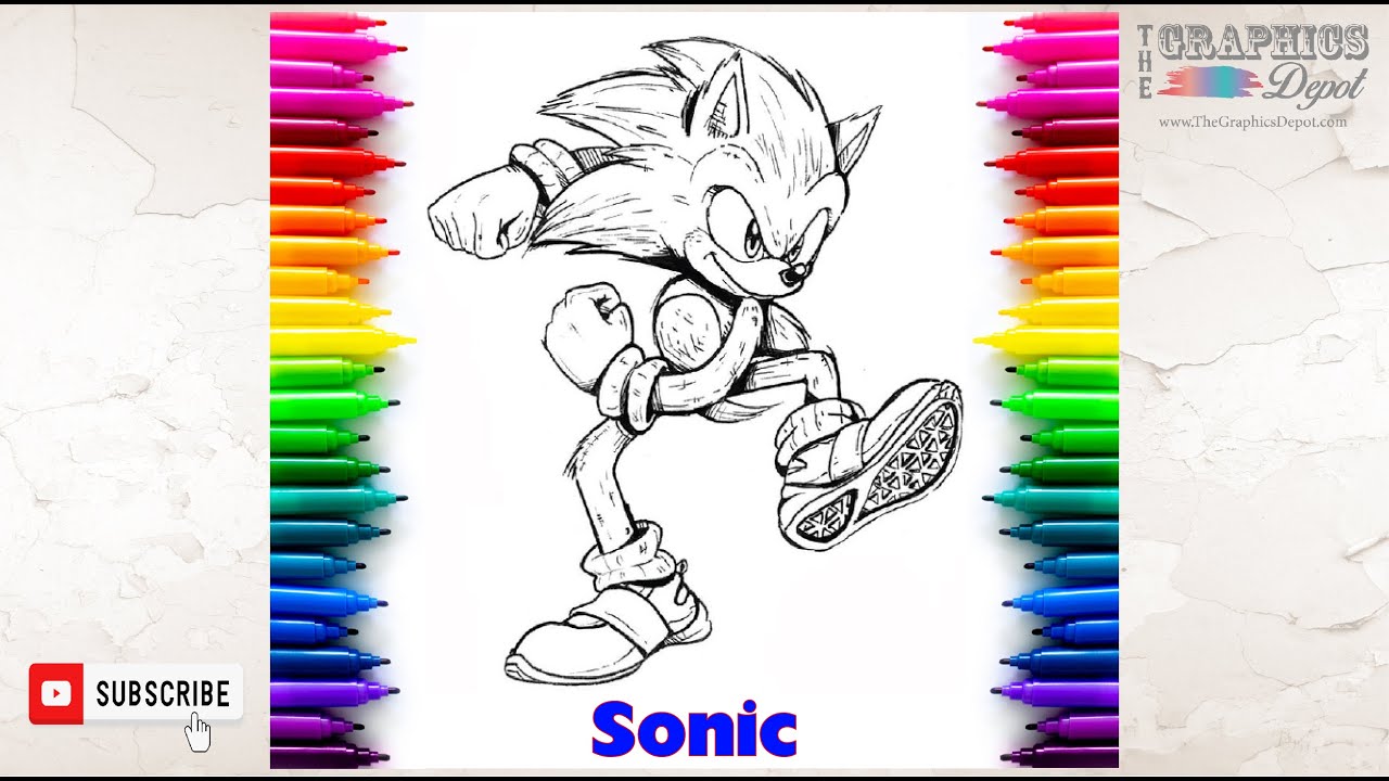 Coloring Sonic | How to color Sonic | Sonic the Hedgehog | How to draw ...