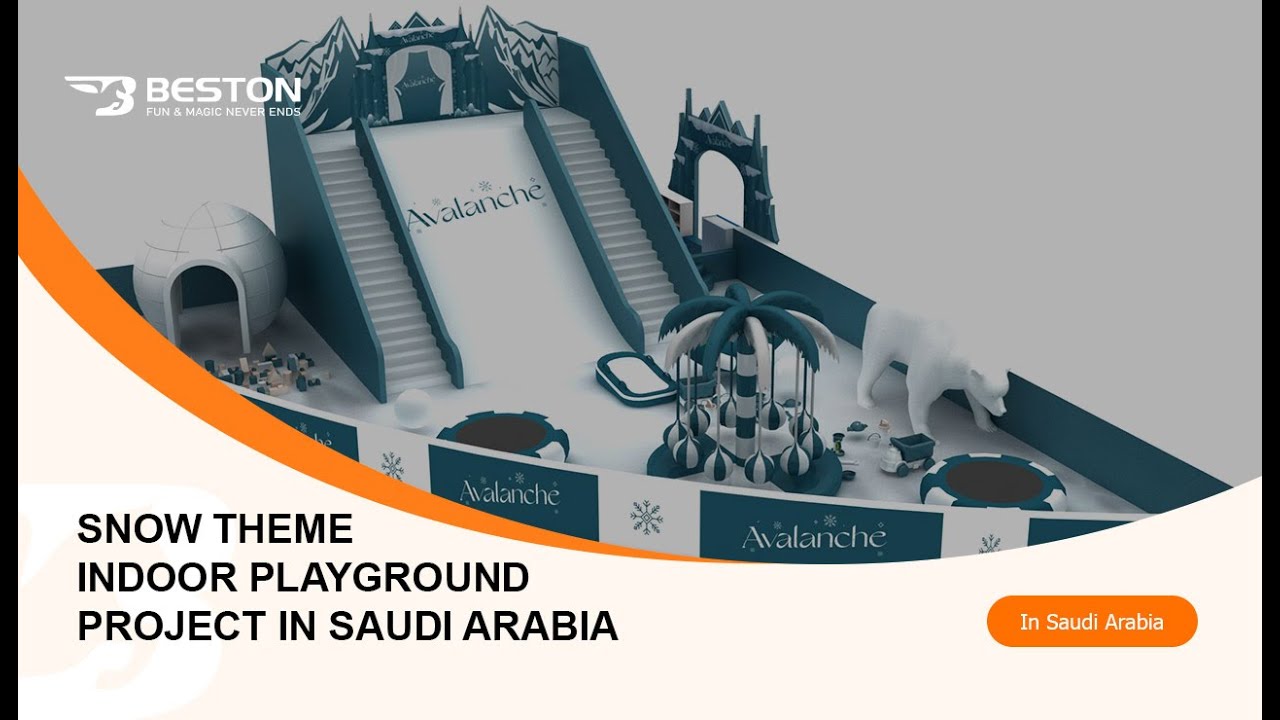 Snow Theme Indoor Playground Project In Saudi Arabia - YouTube