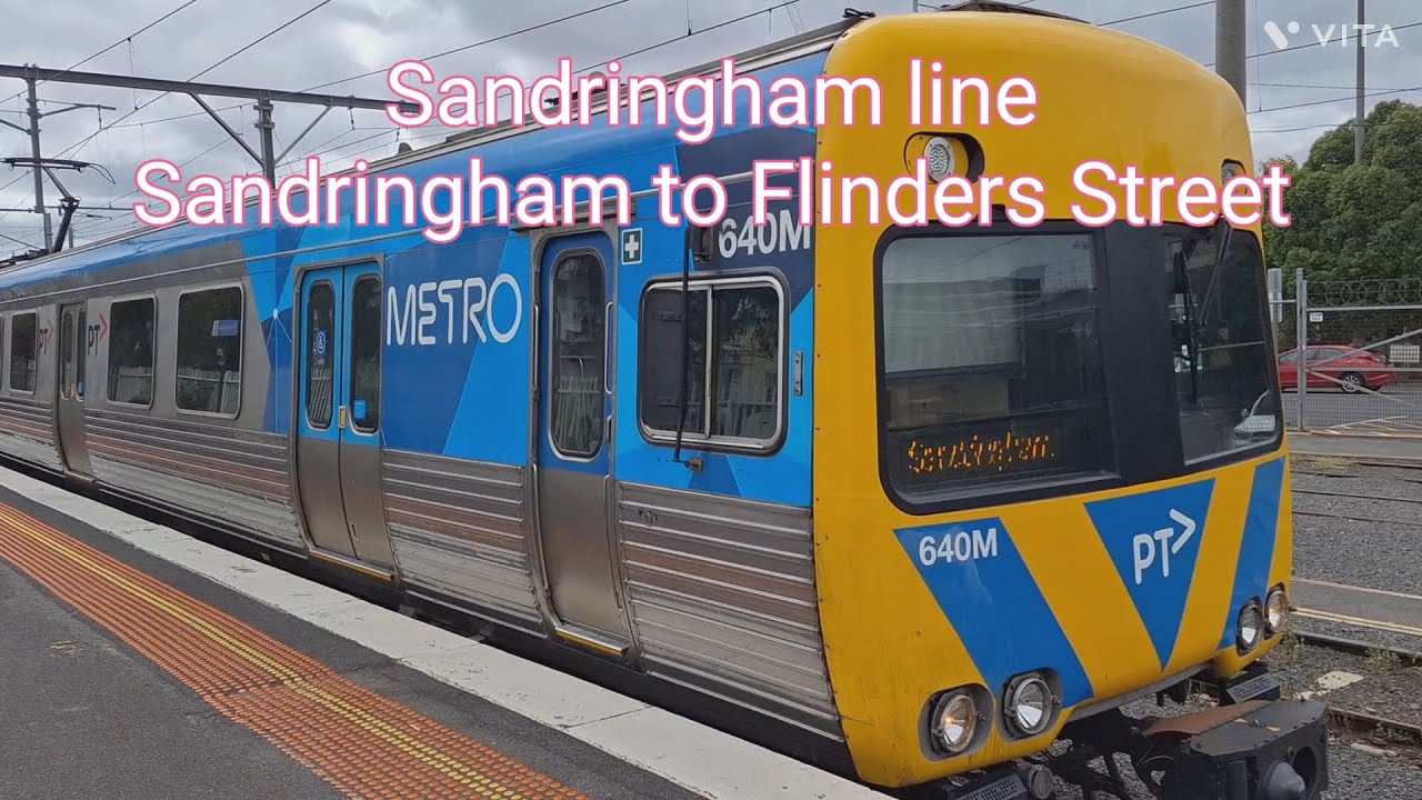 Melbourne Metro Sandringham line Sandringham to Flinders Street - YouTube