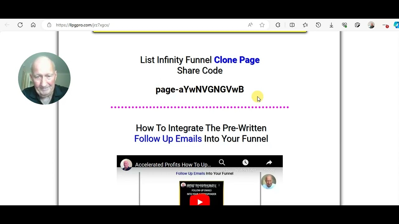 List Infinity Funnel - Clone Page Instructions - YouTube