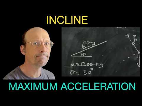 Physics Problem: Maximum Acceleration Up an Incline - YouTube
