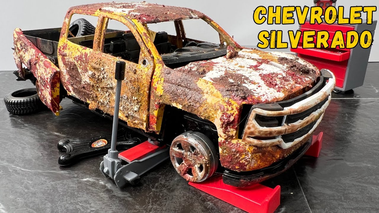 Diecast Restoration Damaged Abandoned Chevrolet Silverado Resurrection ...