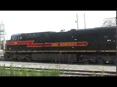 Iowa Interstate locomotive 505 parked in Council Bluffs, IA - YouTube