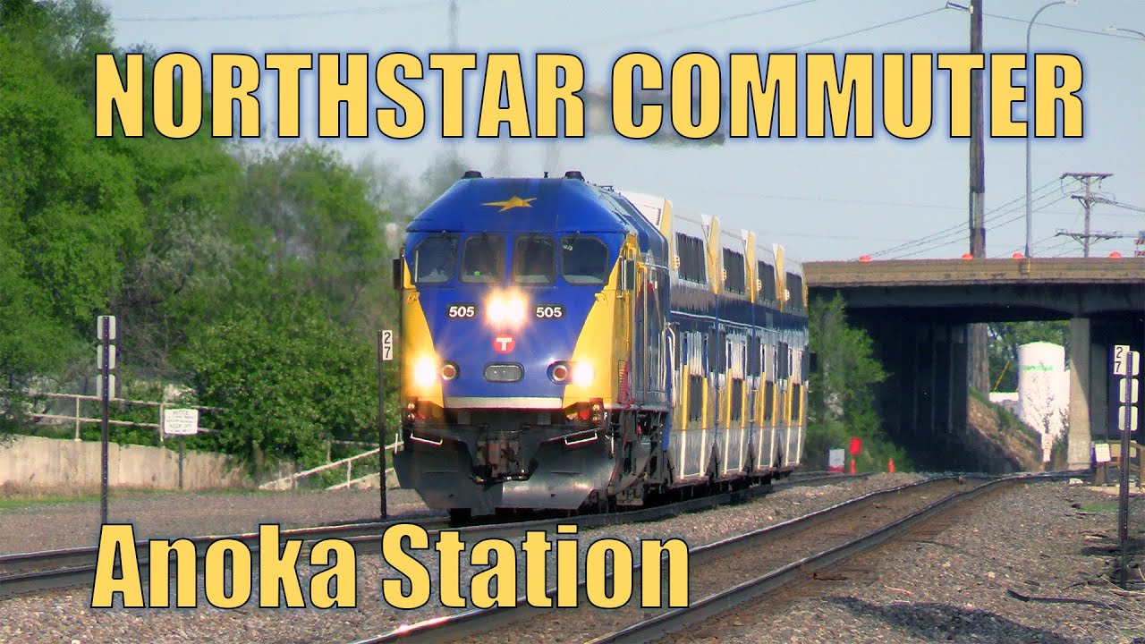 Evening Northstar Commuters on the BNSF Staples Sub at Anoka Station ...