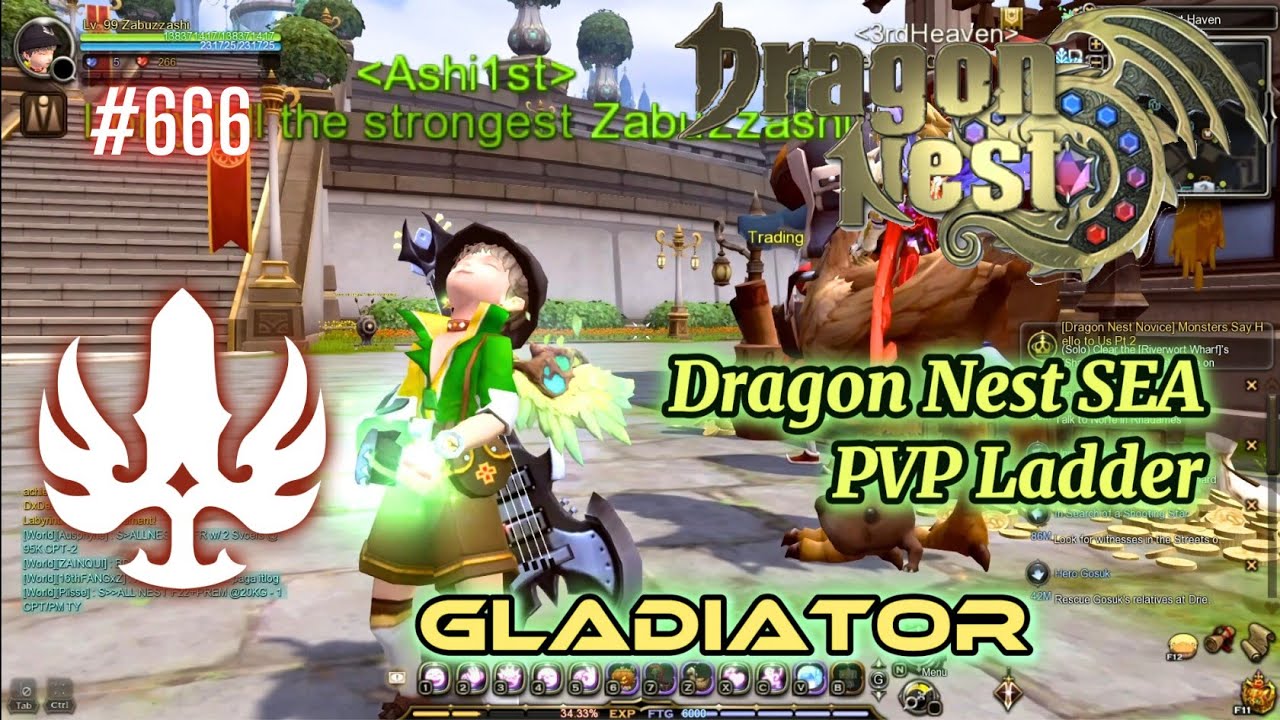 #666 Gladiator PVP Ladder ~ Dragon Nest SEA - YouTube