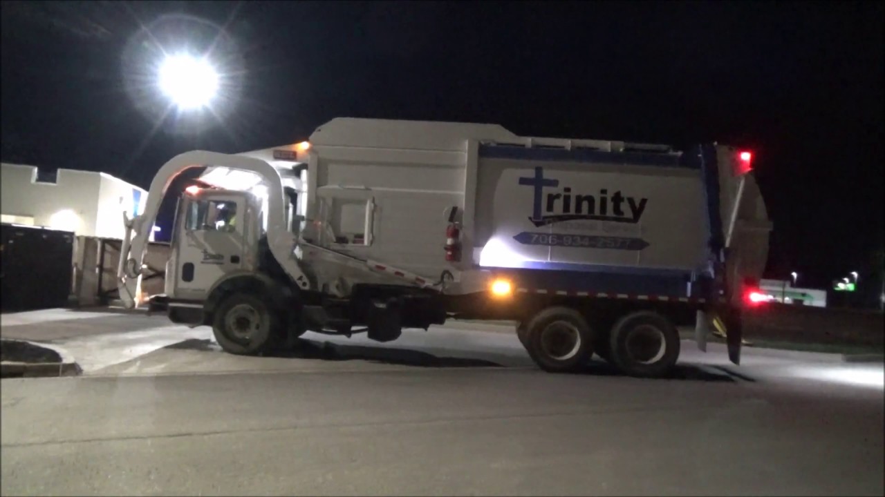 Trinity Disposal- Mack MR Heil DuraPack Half/Pack Front Loader - YouTube