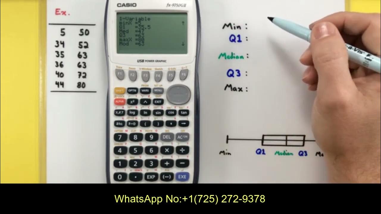 Statistics - Calculating a five number summary using the Casio fx-115es Plus - YouTube