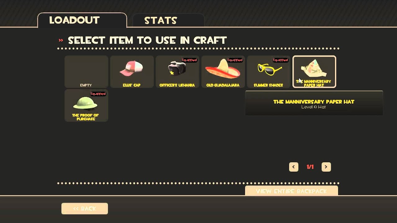 TF2 Hat Crafting - YouTube
