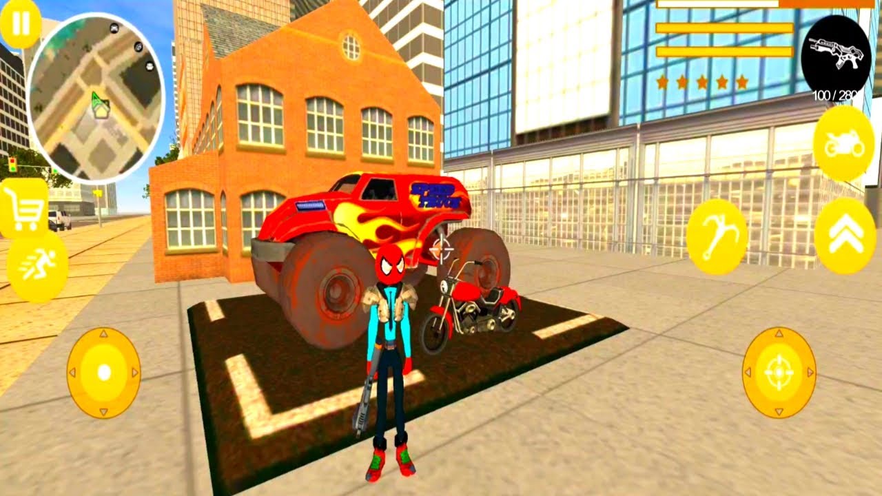 Most Thrilling Police Chase Mission In Stickman Rope Hero Spider Game ...