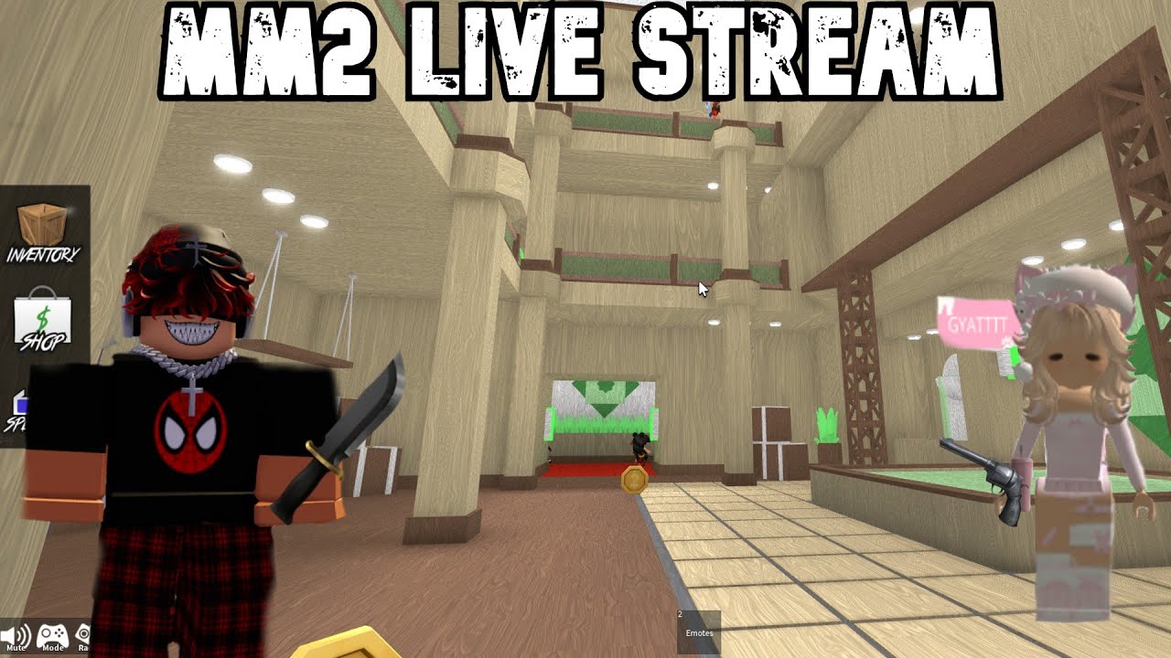 Playing mm2 Live stream ON THE ROAD TO 3000 - YouTube
