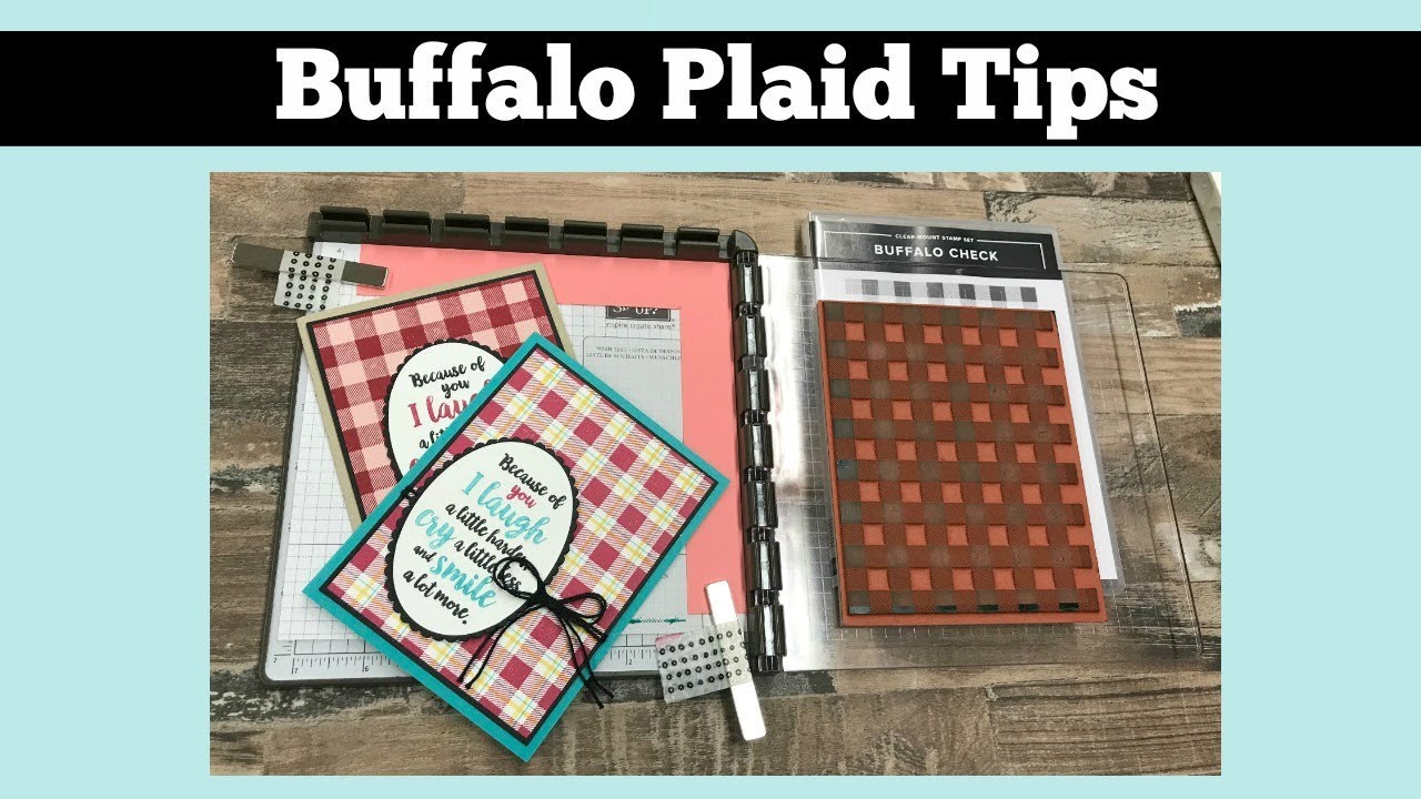 How To Make A Greeting Card With A Plaid Background - YouTube