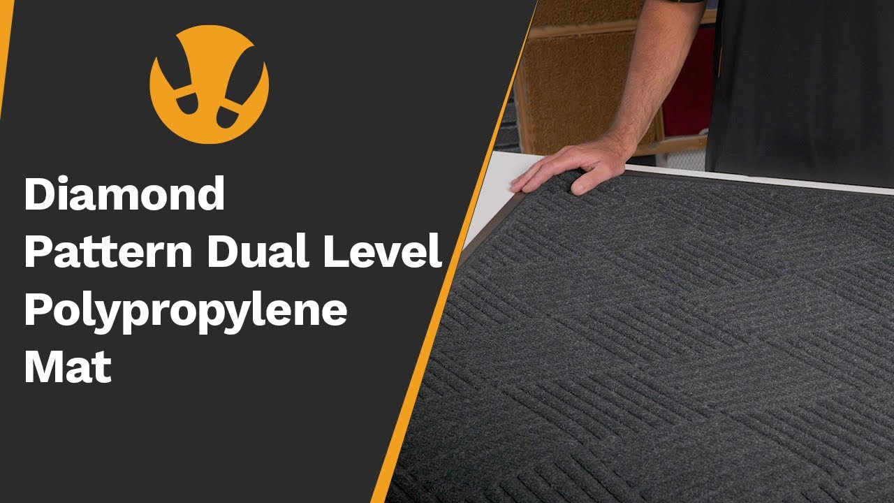 Diamond Pattern Dual Level Polypropylene Mat Product Demonstration ...