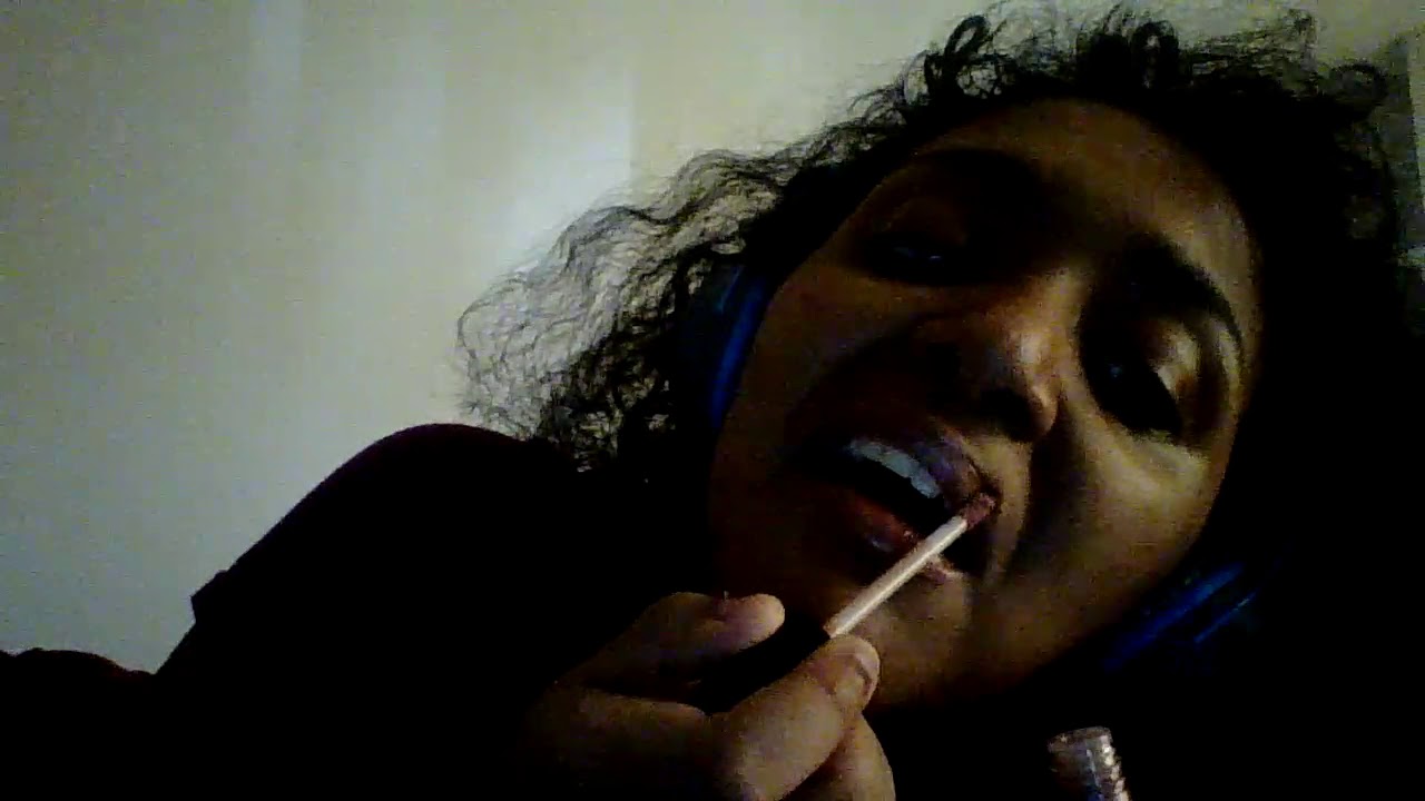 Lip Gloss Application, Gloss sounds, kisses, and headphone mic chewing ...