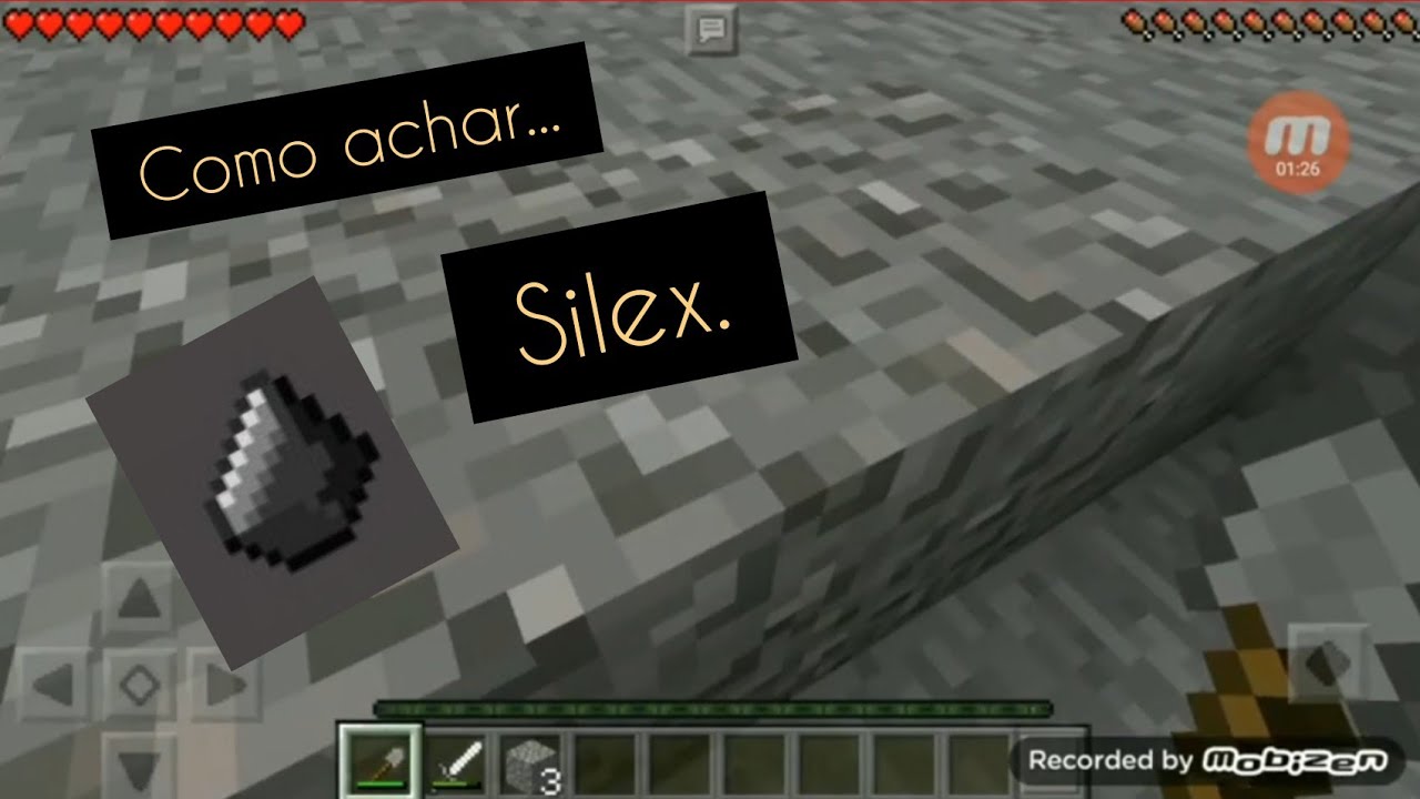 Como achar silex no minecraft no modo sobrevivência - YouTube