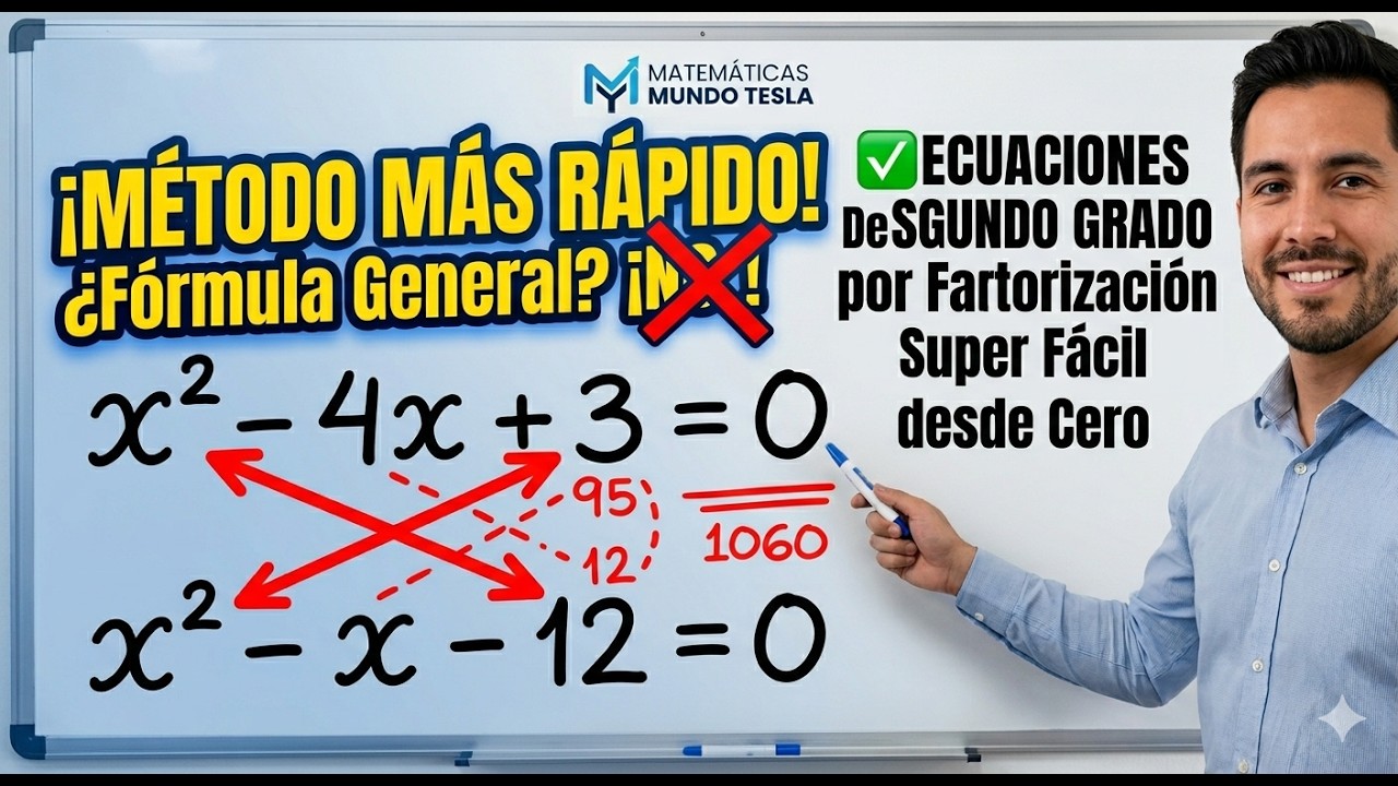 ¡Deja de usar la Fórmula General!🚀🚀 Resuelve Ecuaciones Cuadráticas por ...