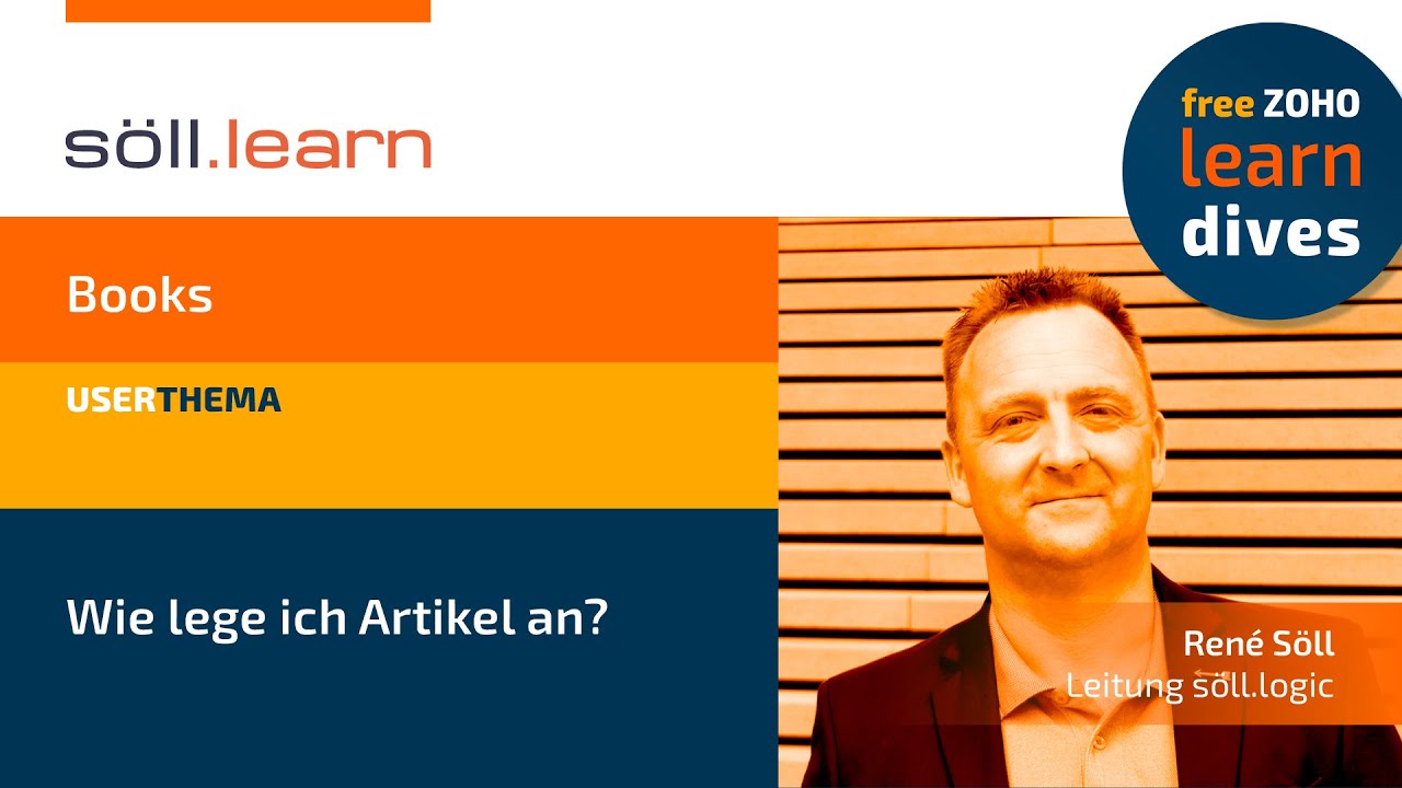 Zoho Books - Wie lege ich Artikel an? - YouTube