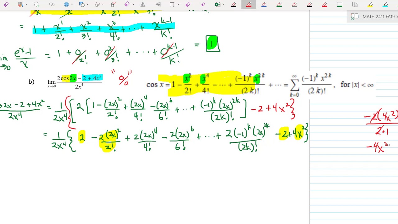 MATH 2411 Calculus II Section 11.4 Working With Power Series - YouTube