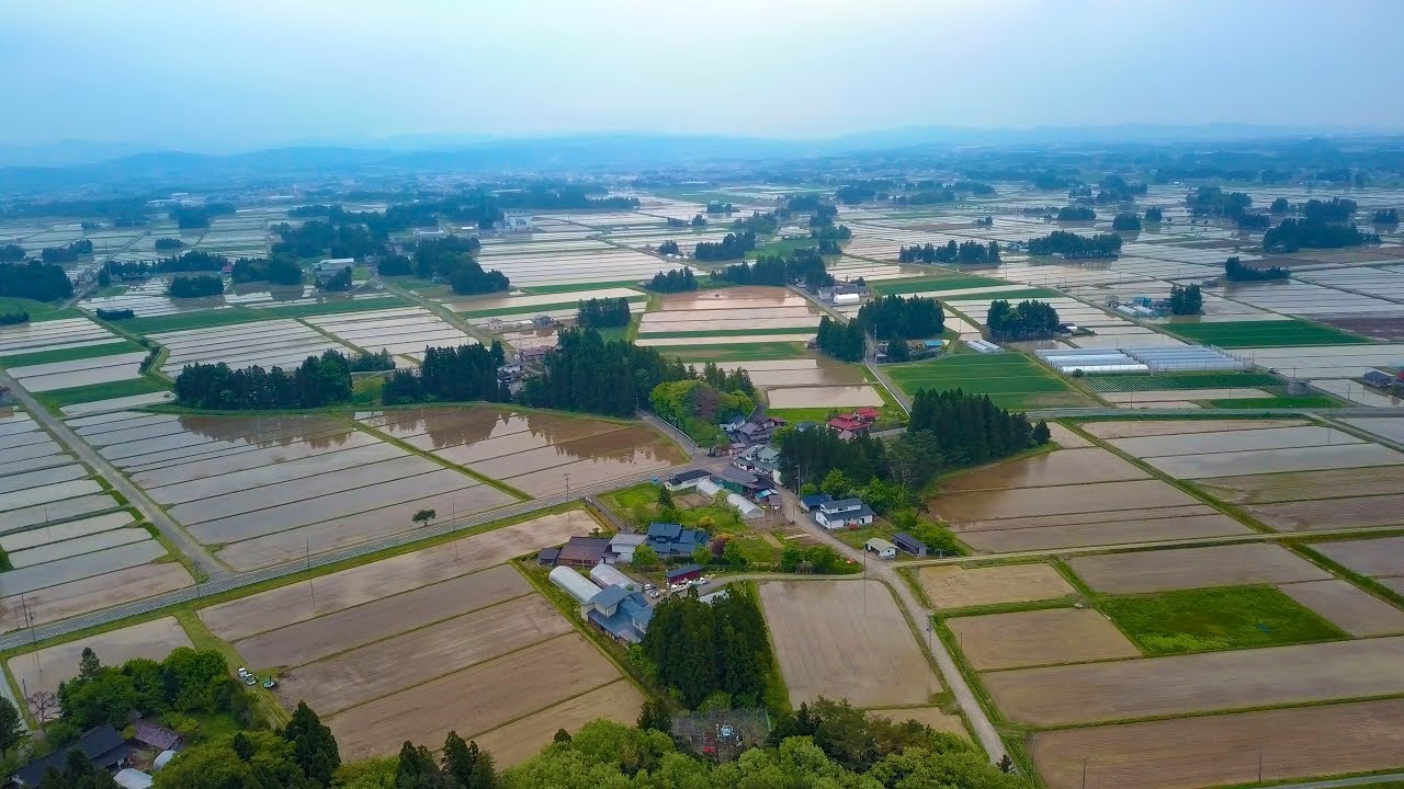 [4K UHD ]花巻 散居村 Dispersed Village in Hanamaki - YouTube