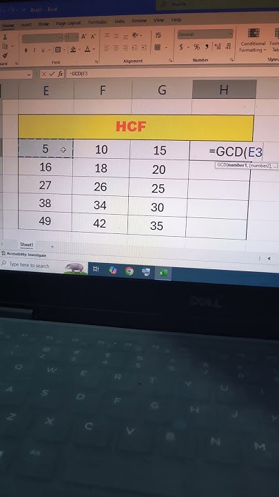 HCF FUNCTION IN EXCEL || EXCEL SHORTS || ADVANCE EXCEL || HCF FUNCTION || COMPUTER SHORTS ...