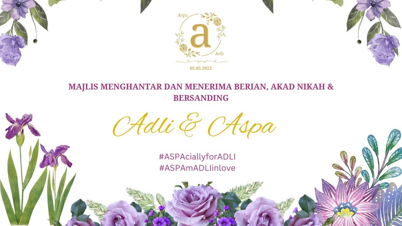 Majlis Menghantar dan Menerima Berian, Akad Nikah & Bersanding Adli ...
