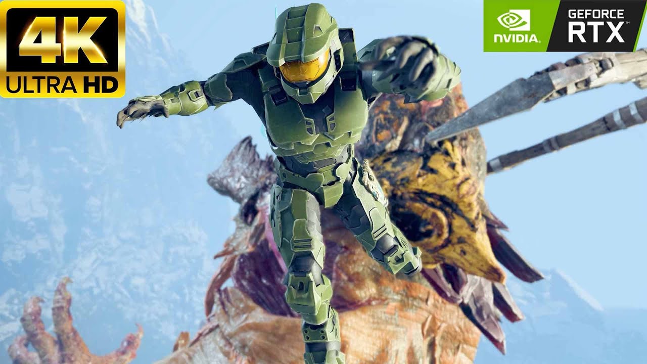 Master Chief Kill a Dragon BADASS Scenes - God Of War | RTX 3090 ...