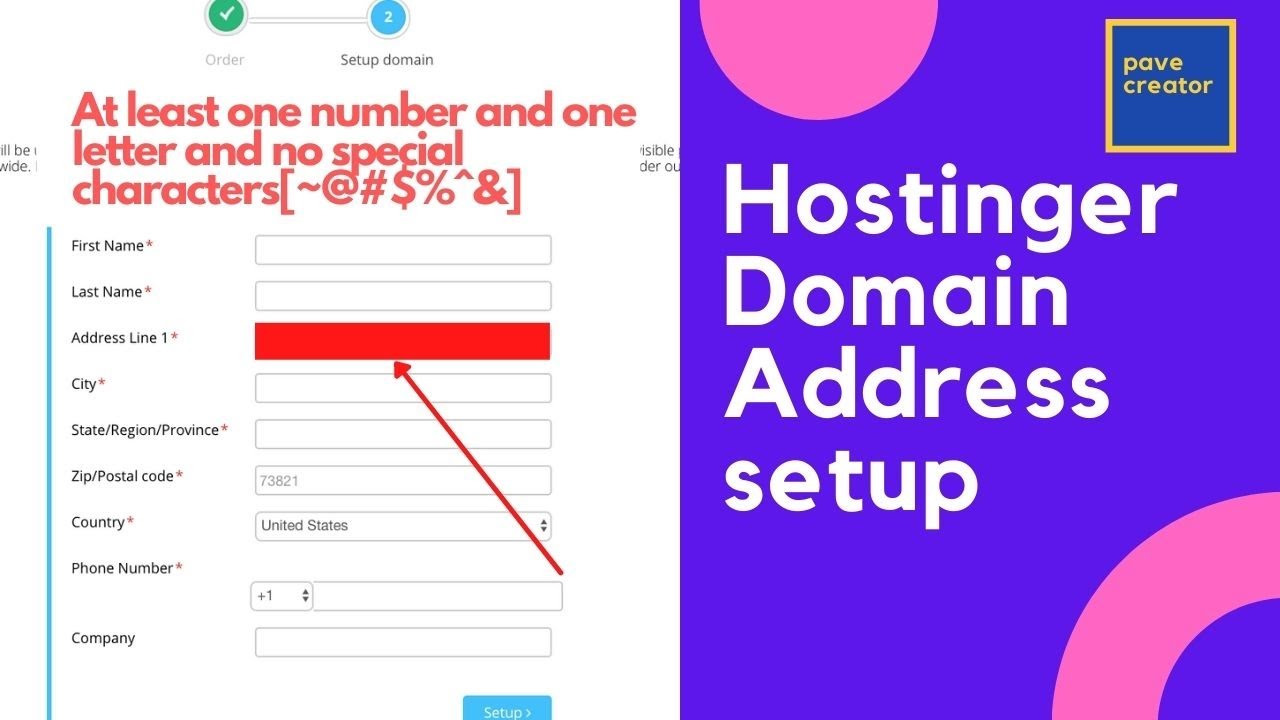 How to Setup Hostinger Domain Address || one letter, one number and no ...
