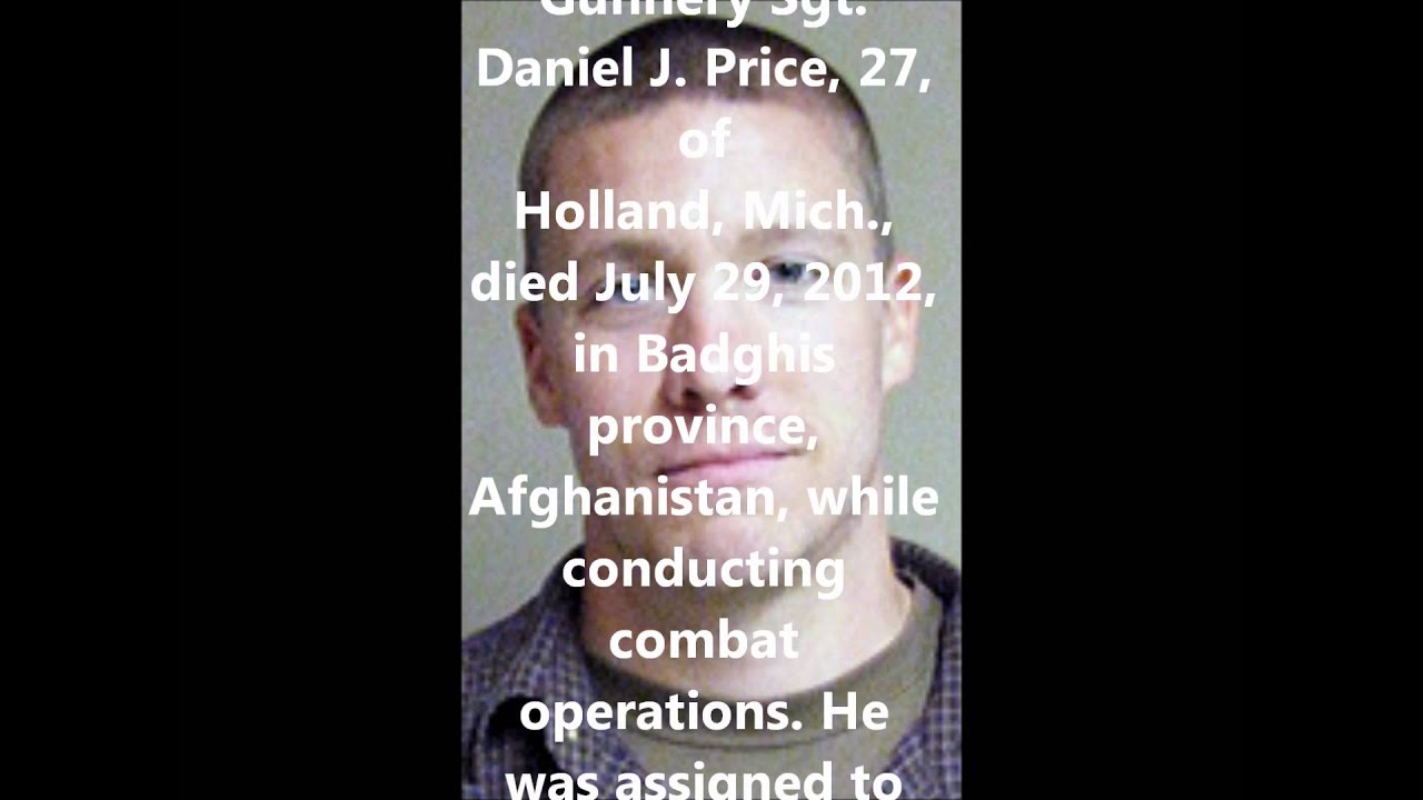 Tribute To Our Fallen Soldiers - US Marine Gunnery Sgt. Daniel J. Price ...
