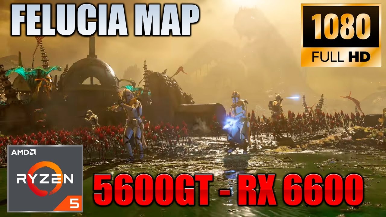 5600GT+RX6600 - BATTLEFRONT 2 FELUCIA MAP (PERFORMANCE TEST 1080p ...