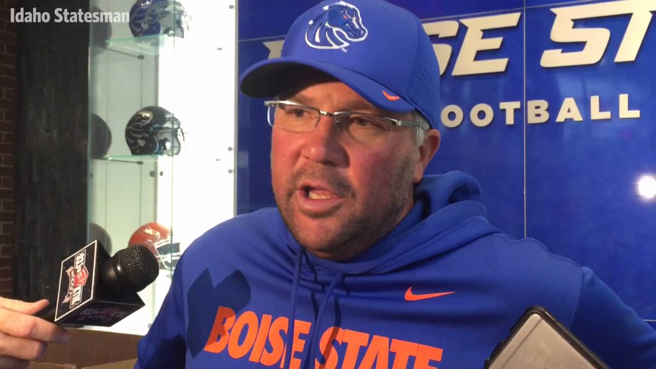 Boise State TEs/special teams coach Kent Riddle, pre-Oregon State - YouTube