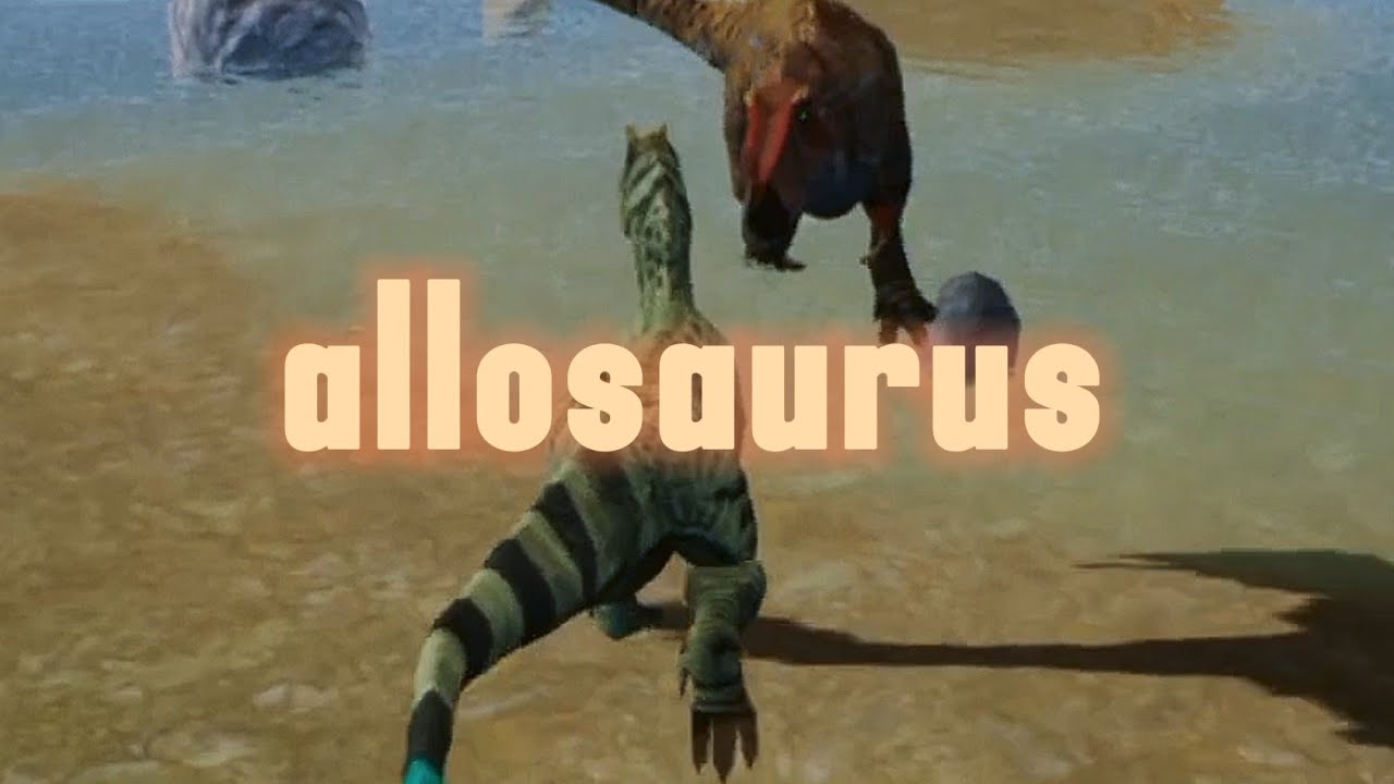 Allosaurus- gameplay realismo (The cursed isle) - YouTube