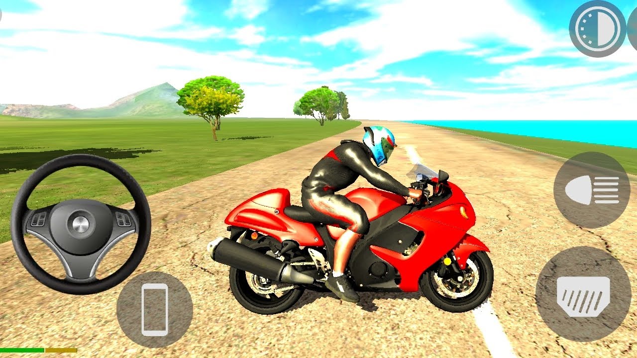 Red Hayabusa Brutal Top Speed Run | Indian Car Simulator x Indian Bike ...