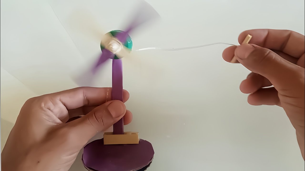 DIY Homemade Fan from Ice Cream Sticks | Simple and Fun Project - YouTube