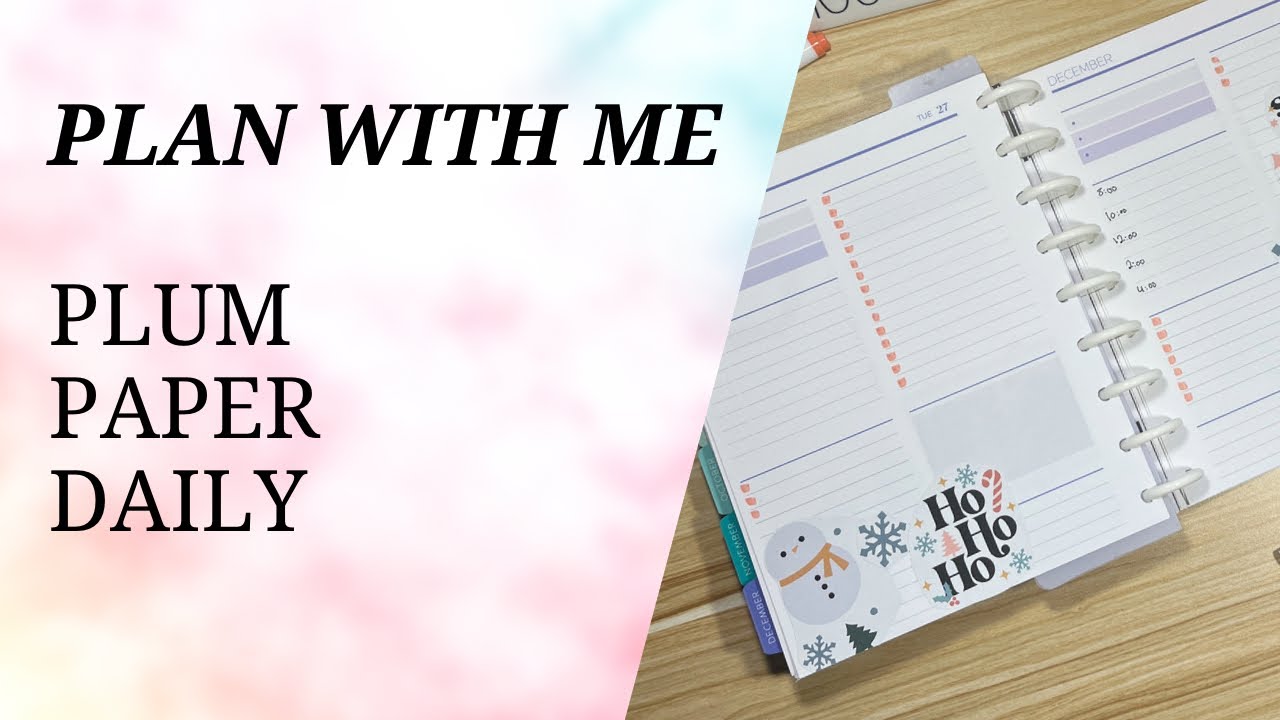 Plan With Me | Plum Paper Daily | Dec 26-30 - YouTube