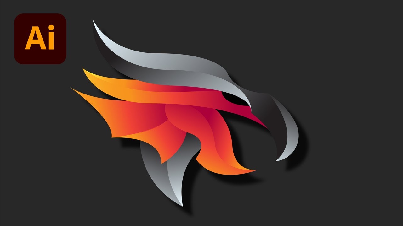 Create a Phoenix Head Illustration | Adobe Illustrator Tutorials - YouTube