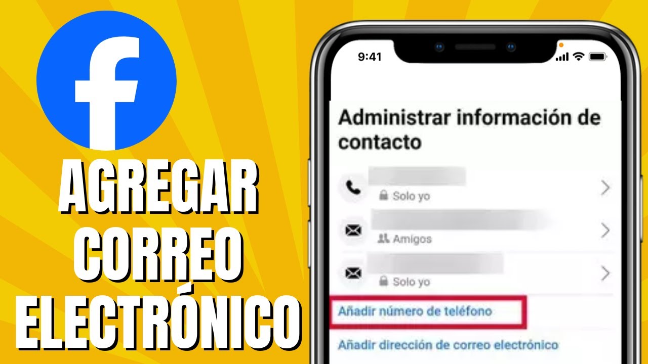 Cómo AGREGAR Correo Electrónico A FACEBOOK - YouTube