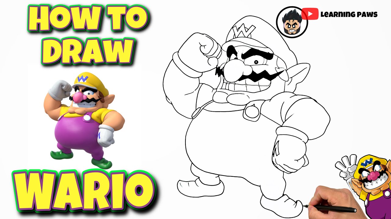 How To Draw Wario | Super Mario #drawing #howtodraw #supermario #wario ...