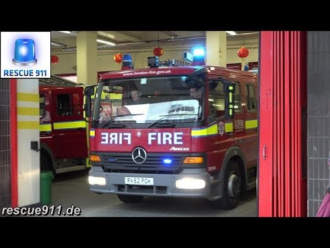 [London] Pump A242 + Ladder A243 LFB Soho - YouTube